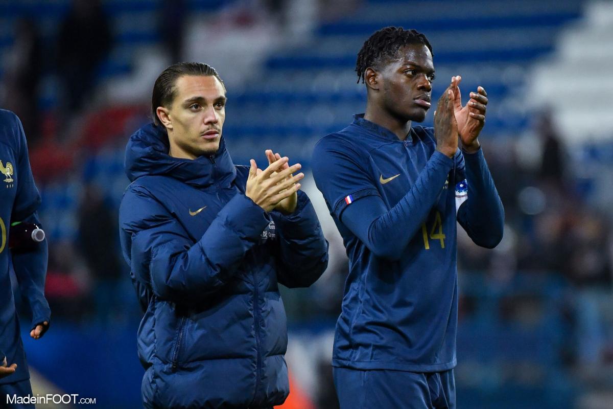 Equipe de France Espoirs - Maxence Caqueret savoure son but contre le ...